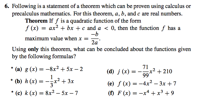Solved 6. Following is a statement of a theorem which can be | Chegg.com