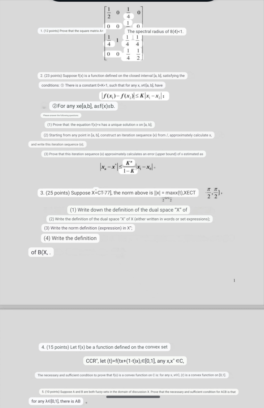 Solved 2. (22 points) Based on the proof of Banach's fixed | Chegg.com
