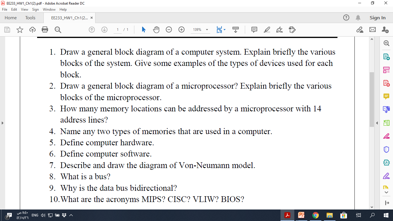 Solved - х AEE233_HW1_Ch1(2).pdf - Adobe Acrobat Reader DC | Chegg.com