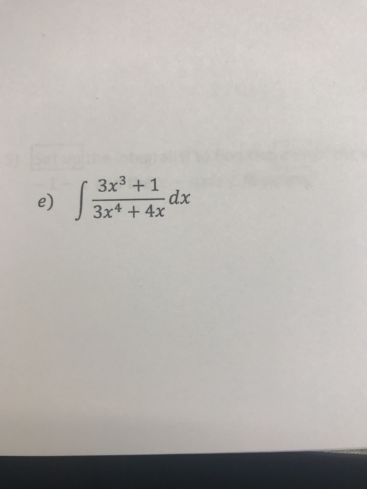 Solved 3x3 +1 3x4 +4x e) | Chegg.com