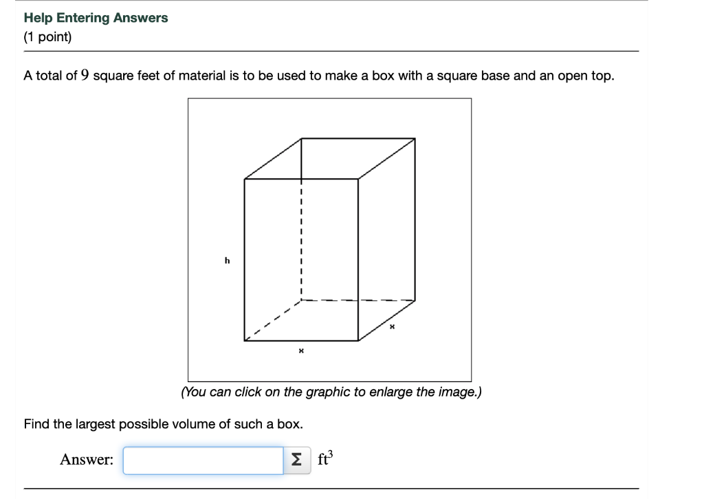 Solved Help Entering Answers (1 point) A total of 9 square | Chegg.com