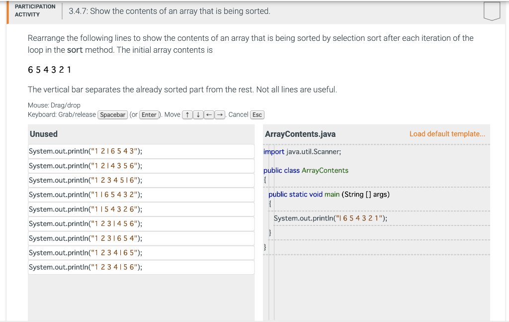 Solved PARTICIPATION ACTIVITY 3.4.7: Show the contents of an | Chegg.com
