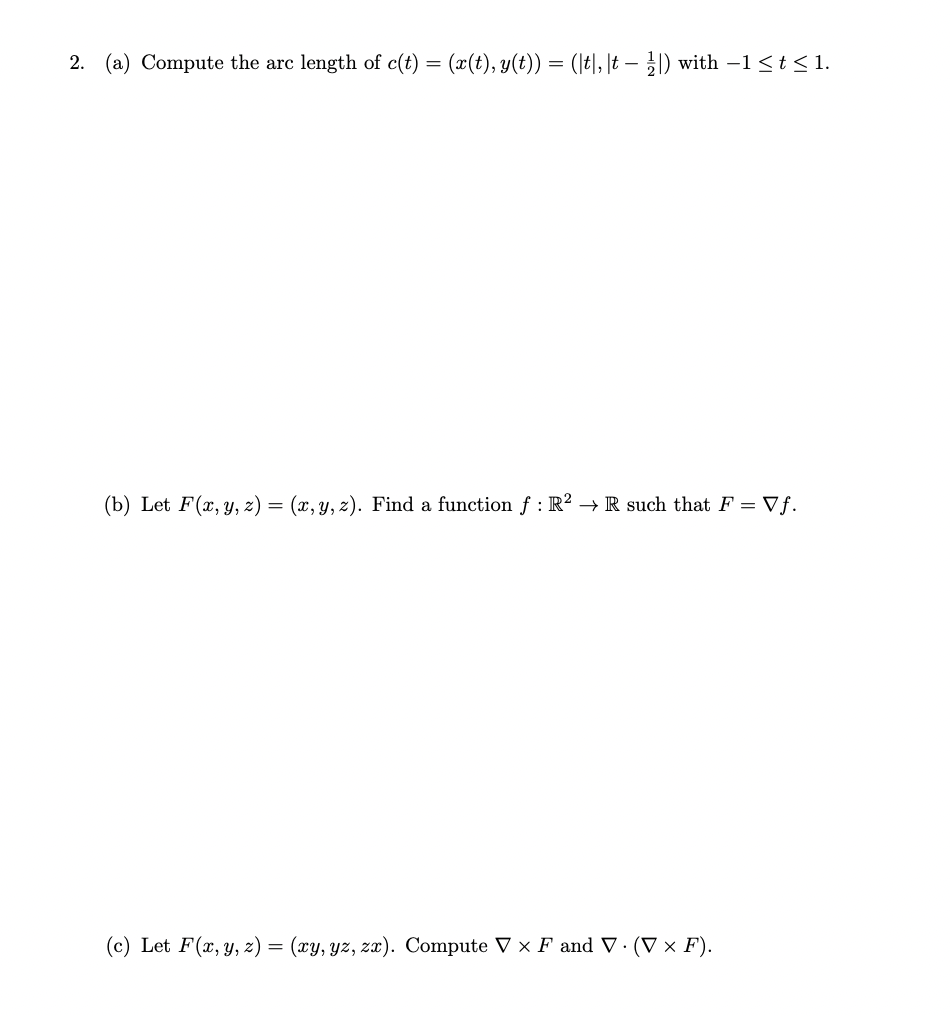 Solved 2. (a) Compute the arc length of | Chegg.com