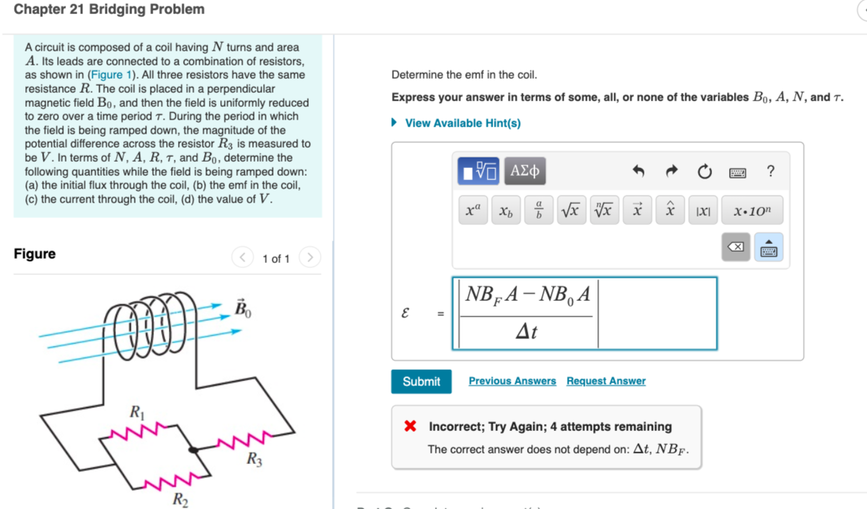 Solved Chapter 21 Bridging Problem Determine the emf in the | Chegg.com