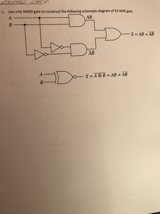 Solved 1. Use only NAND gate to construct the following | Chegg.com Solved 1. Use only NAND gate to construct the following | Chegg.com