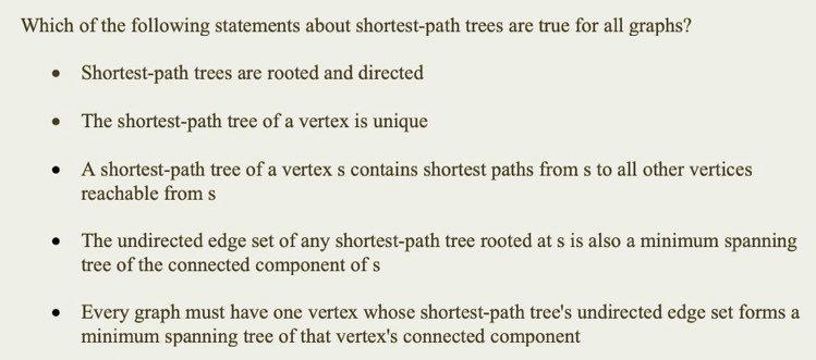 Solved Which of the following statements about shortest-path | Chegg.com