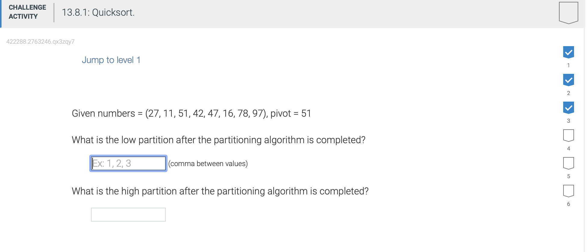Solved Jump to level 1 Given numbers | Chegg.com Solved Jump to level 1 Given numbers | Chegg.com