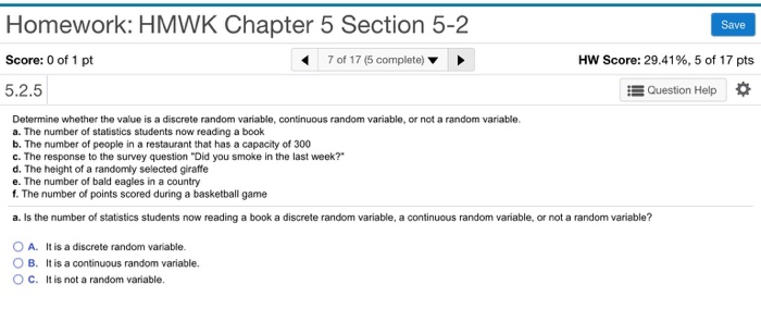Solved Homework: HMWK Chapter 5 Section 5-2 Score: 0 of 1 pt | Chegg.com