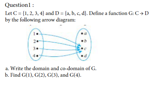 Solved Question1: Let C={1,2,3,4} and D={a,b,c,d}. Define a | Chegg.com