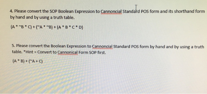 Solved 4. Please convert the SOP Boolean Expression to | Chegg.com
