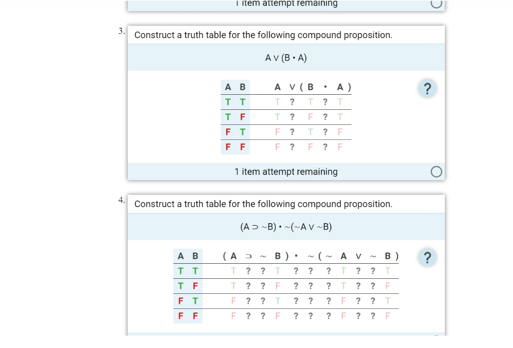 Solved 7D Exercises (Truth Tables for Propositions) | Chegg.com