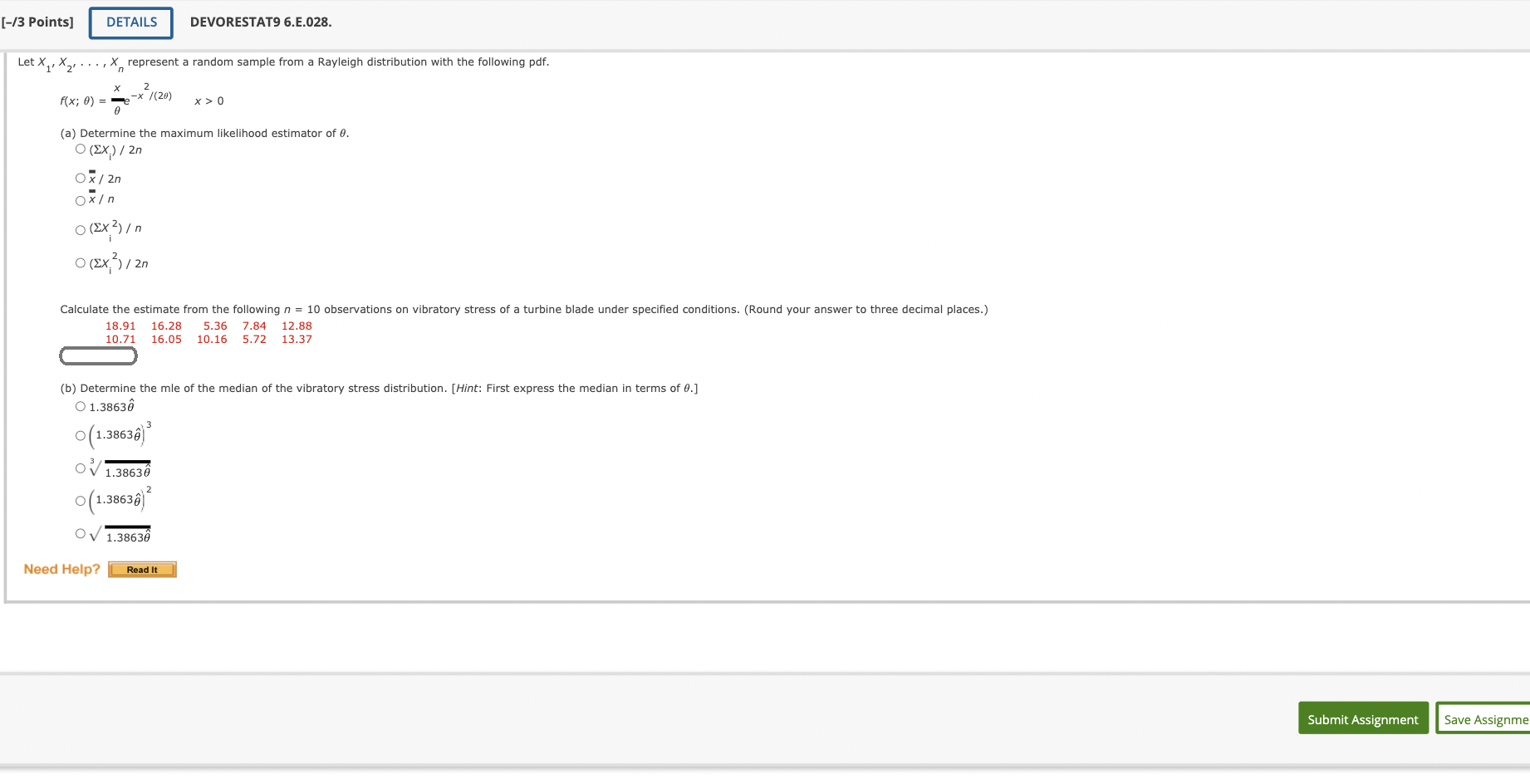 Solved [-13 Points) DETAILS DEVORESTAT9 6.E.028. Let X, X., | Chegg.com