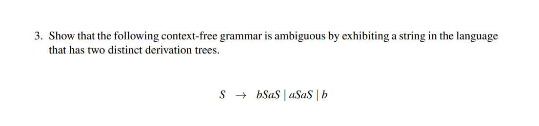 Solved Show that the following context-free grammar is | Chegg.com