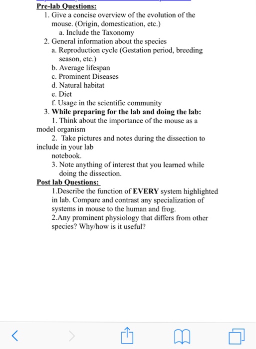 Solved Pre-lab QuestioSovvieofthe evolution o 1. Give a | Chegg.com