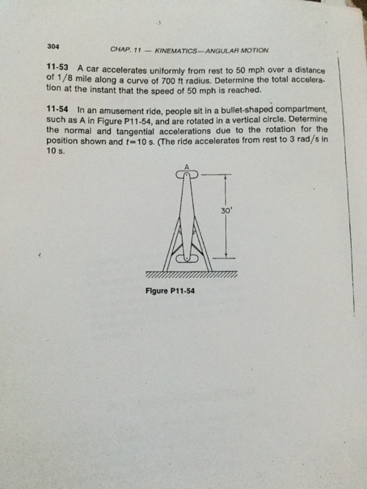 Solved 298 Chap 11 Kinematics Angular Motion 11 12 A 