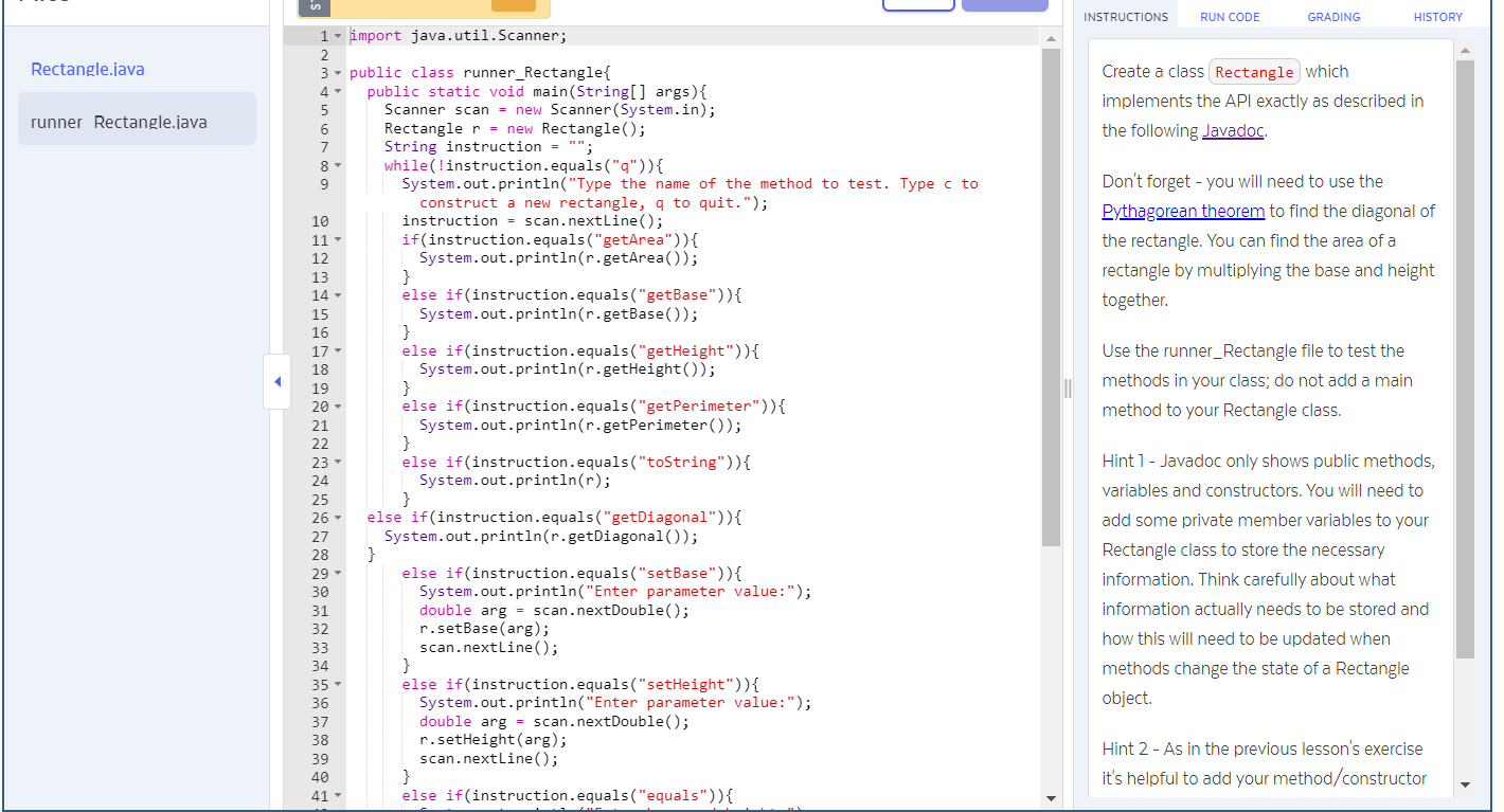 Solved Create a class which implements the API exactly as | Chegg.com
