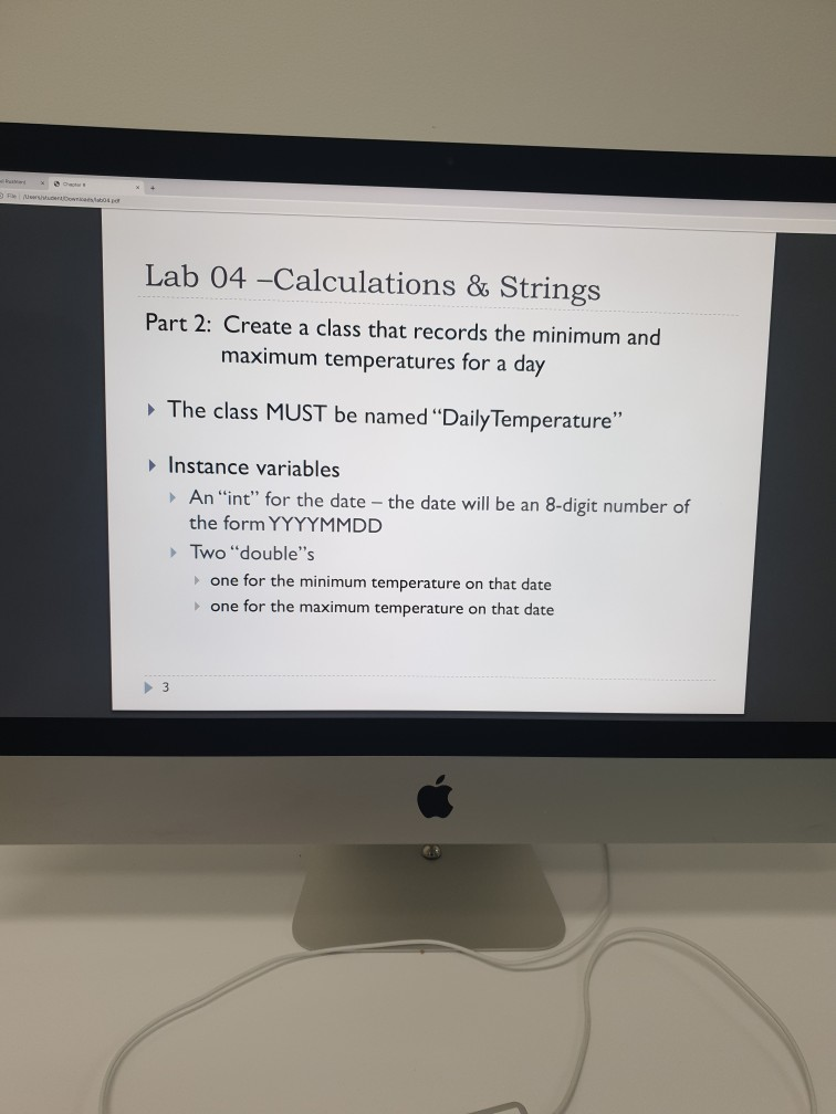 Solved Lab 04 -Calculations & Strings Part I: Create a class | Chegg.com