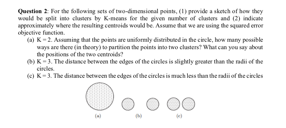Solved Question 2: For the following sets of two-dimensional | Chegg.com