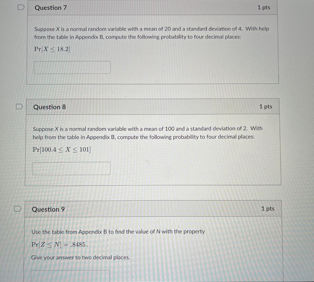 Solved Use the table from Appendix B to compute the | Chegg.com