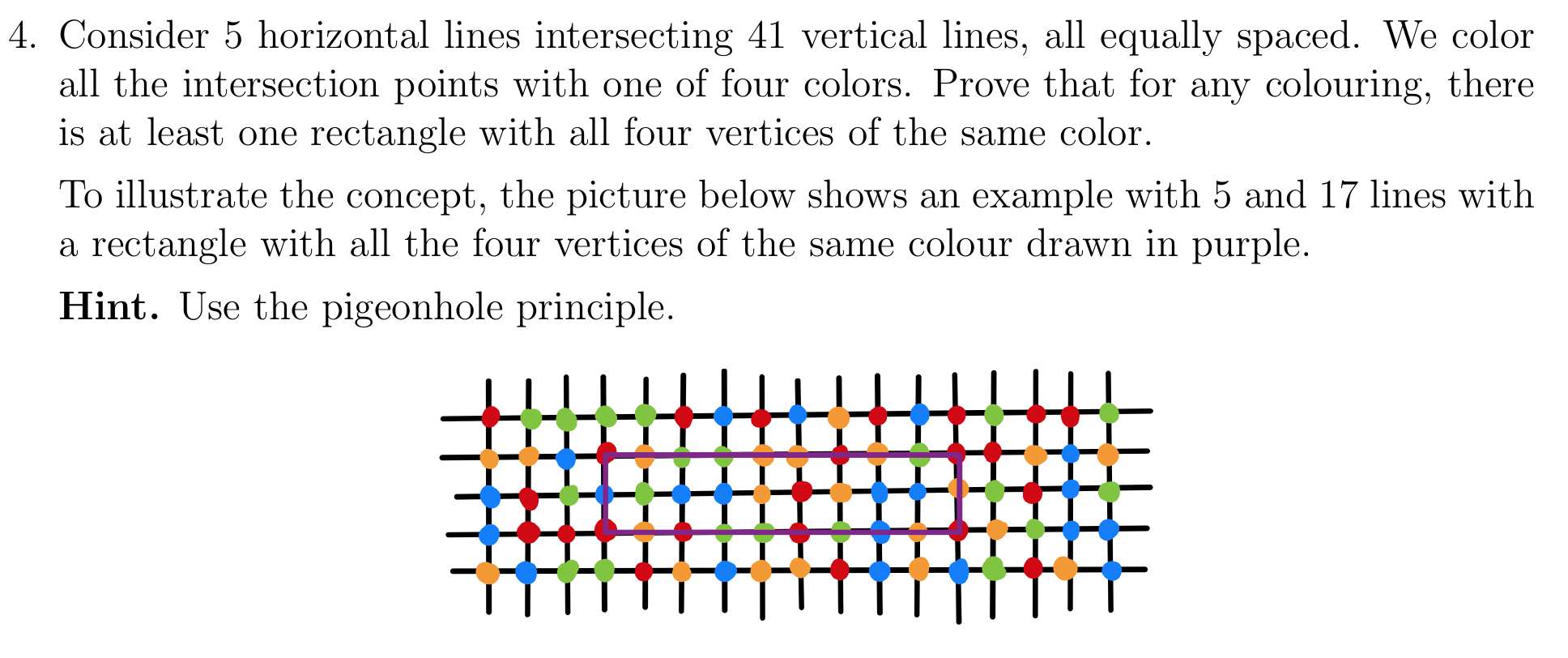 Solved Consider 5 ﻿horizontal lines intersecting 41 | Chegg.com