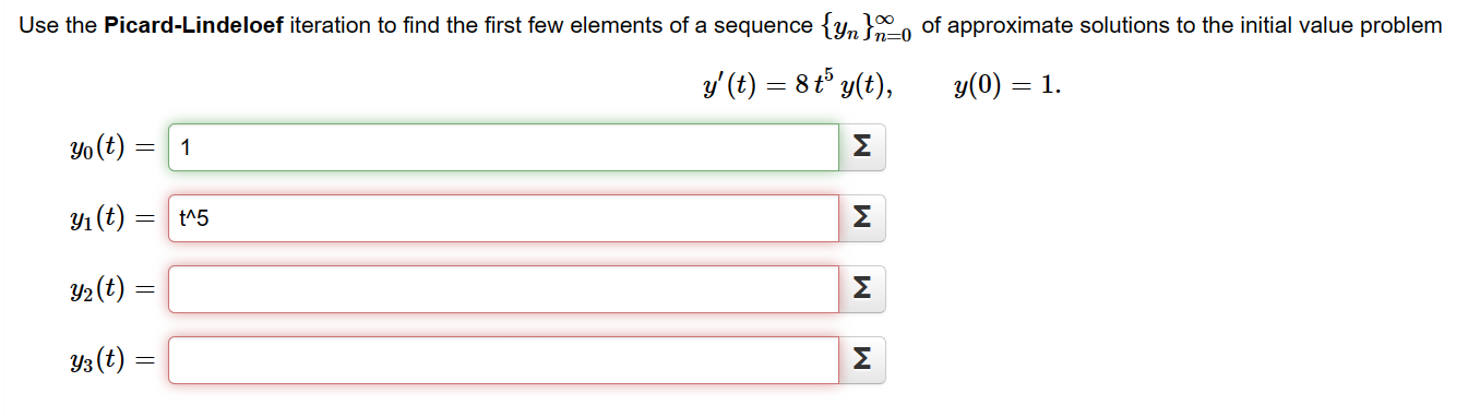 Solved Use the Picard-Lindeloef iteration to find the first | Chegg.com