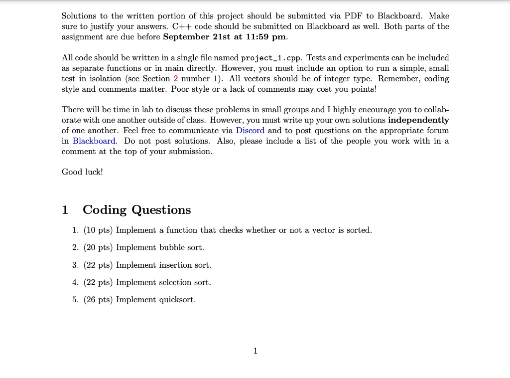 Solved Solutions to the written portion of this project | Chegg.com