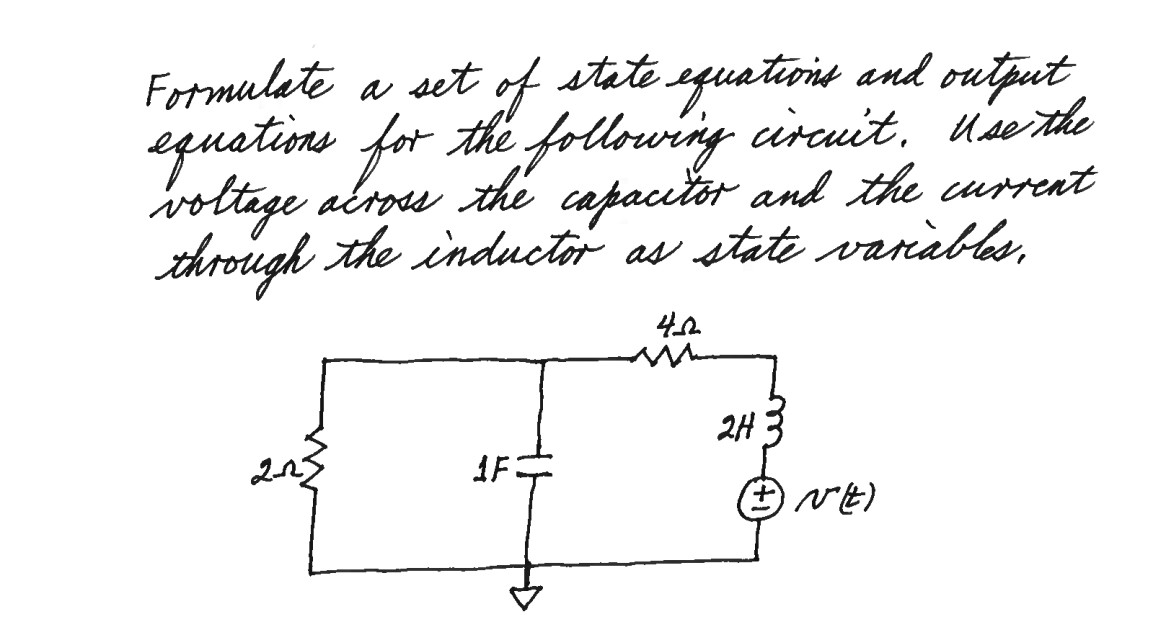 Solved Formulate a set of state equations and output | Chegg.com