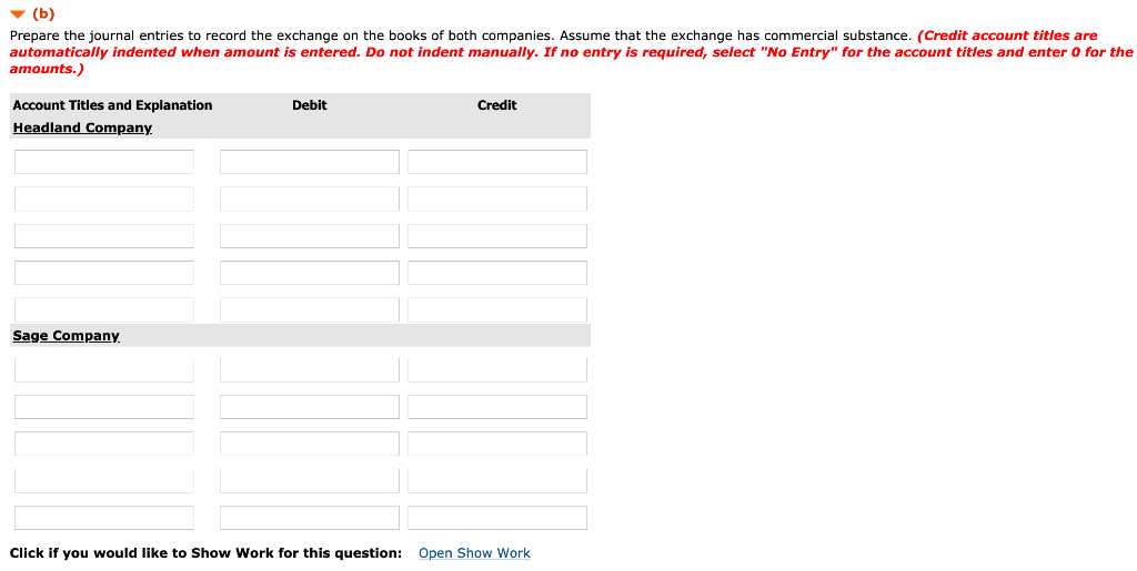 Solved Exercise 10-19 (Part Level Submission) Headland | Chegg.com