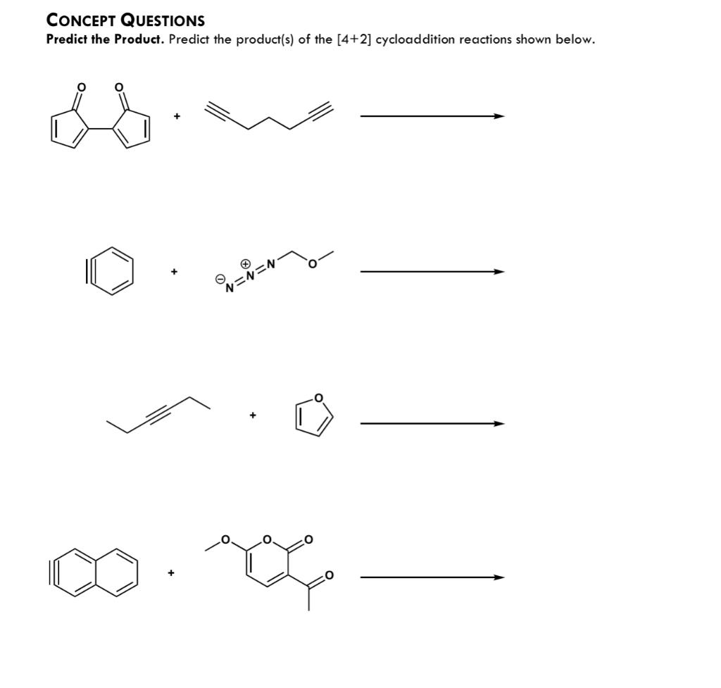 Solved CONCEPT QUESTIONS Predict the Product. Predict the | Chegg.com