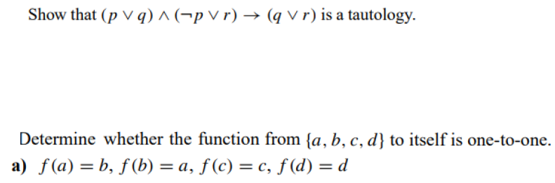 Solved Show that (p Vq)^(-p V r) → (q Vr) is a tautology. | Chegg.com