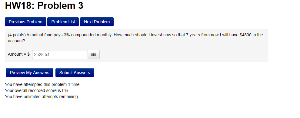 Solved HW18: Problem 3 Previous Problem Problem List Next | Chegg.com
