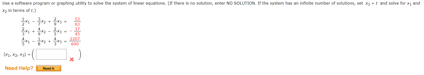 Solved Use a software program or graphing utility to solve | Chegg.com