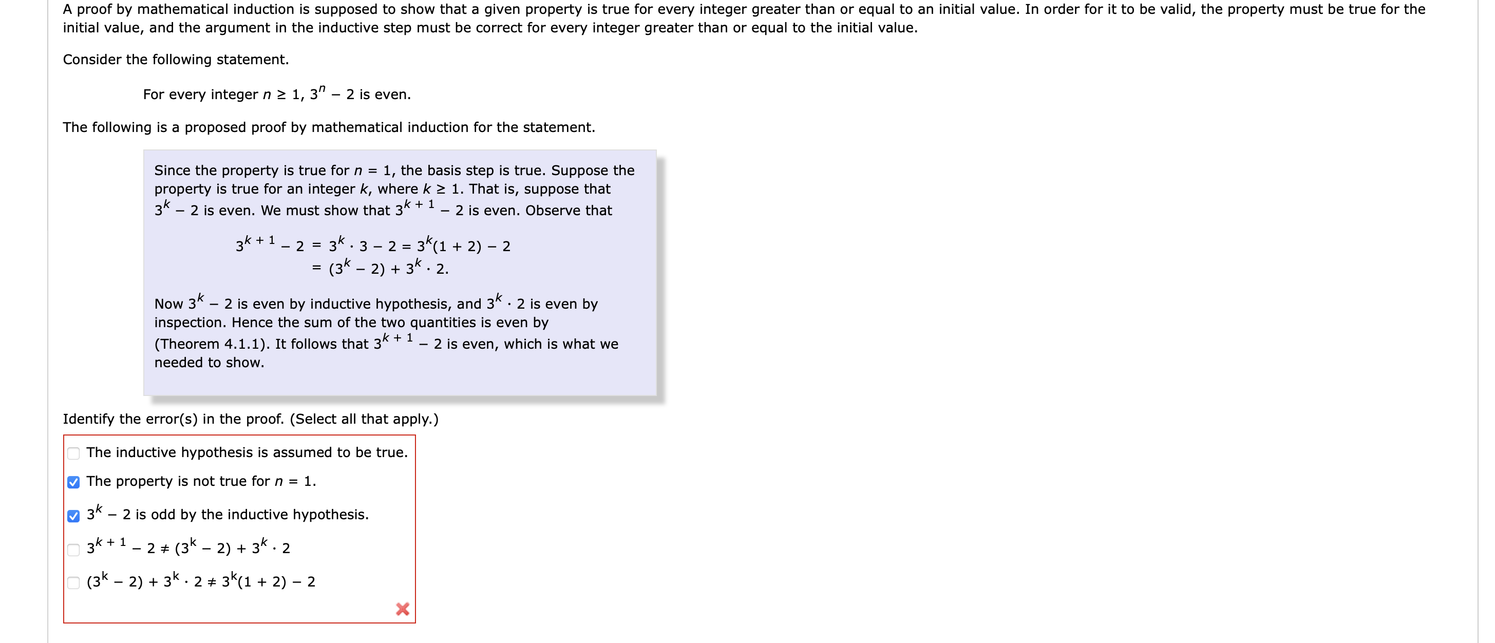 Solved initial value, and the argument in the inductive step | Chegg.com