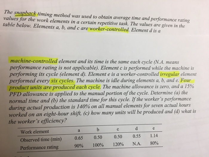 Solved The snapback timing method was used to obtain average | Chegg.com