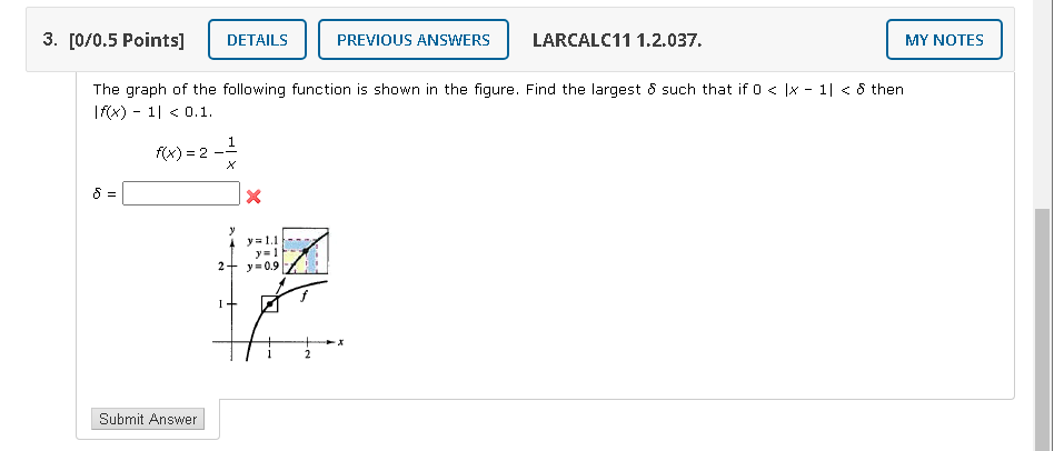 Solved 3. [0/0.5 Points] DETAILS PREVIOUS ANSWERS LARCALC11 | Chegg.com