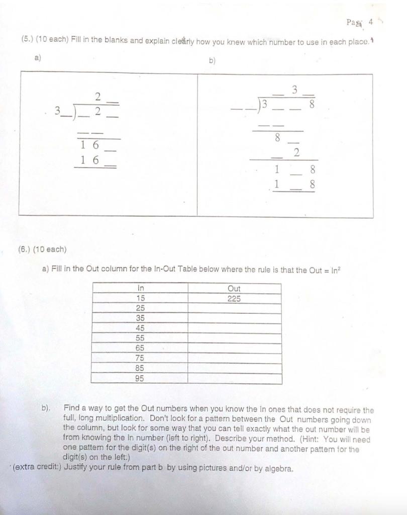Solved (5.) (10 each) Fill in the blanks and explain cleărly | Chegg.com