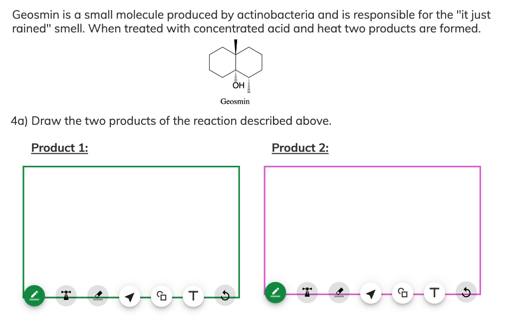Solved Geosmin is a small molecule produced by | Chegg.com