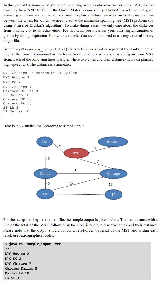 Solved In this part of the homework, you are to build | Chegg.com