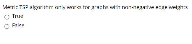 Solved Metric TSP algorithm only works for graphs with | Chegg.com