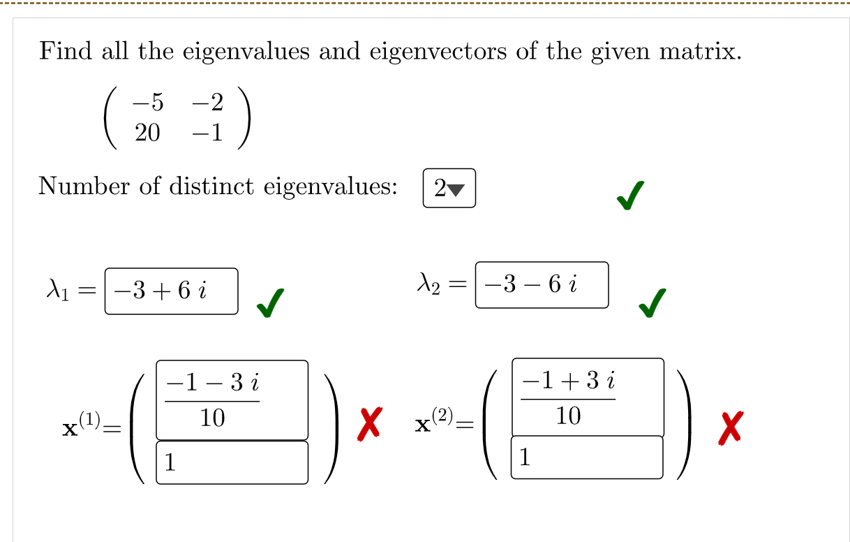 Solved Find all the eigenvalues and eigenvectors of the | Chegg.com