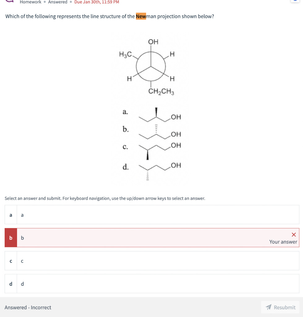 Solved Which of the following represents the line structure | Chegg.com