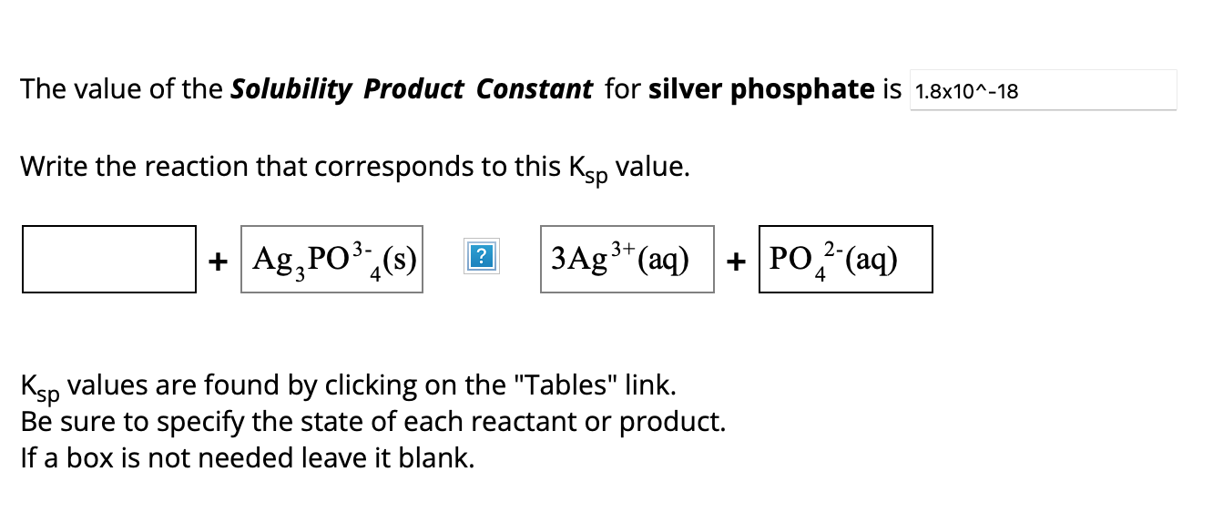 Solved The value of the Solubility Product Constant for | Chegg.com