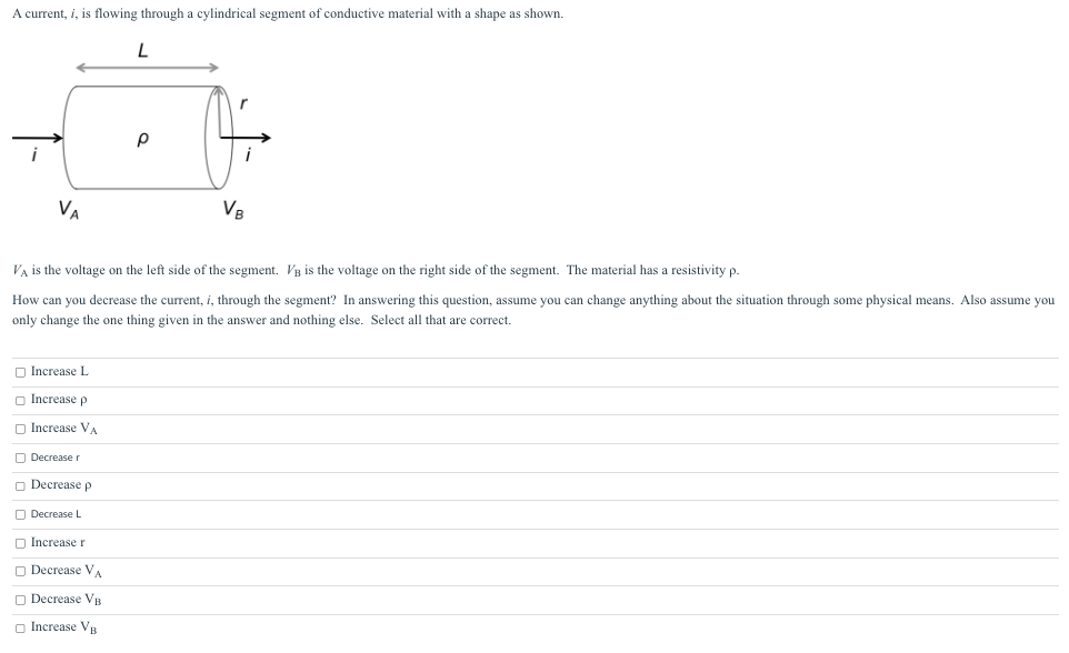 Solved I am thinking the answer is Decrease r, decrease Va, | Chegg.com