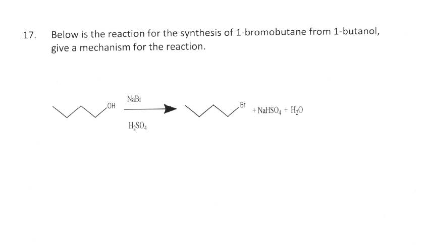 Solved 17. Below is the reaction for the synthesis of | Chegg.com