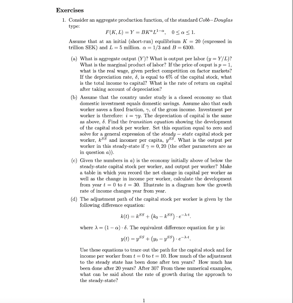 Important: You have to present your solutions to the | Chegg.com