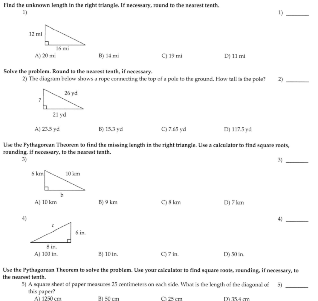 Solved Find the unknown length in the right triangle. If | Chegg.com