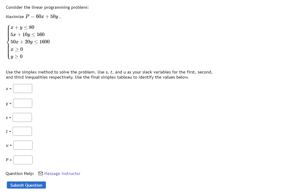 Solved Consider the linear programming problem: Maximize | Chegg.com