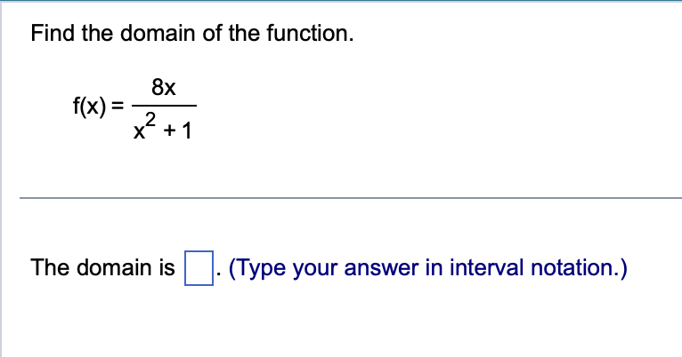 Solved Find The Domain Of The