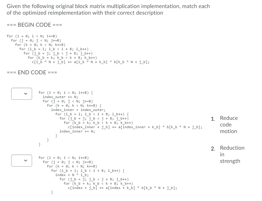 Solved Given the following original block matrix | Chegg.com