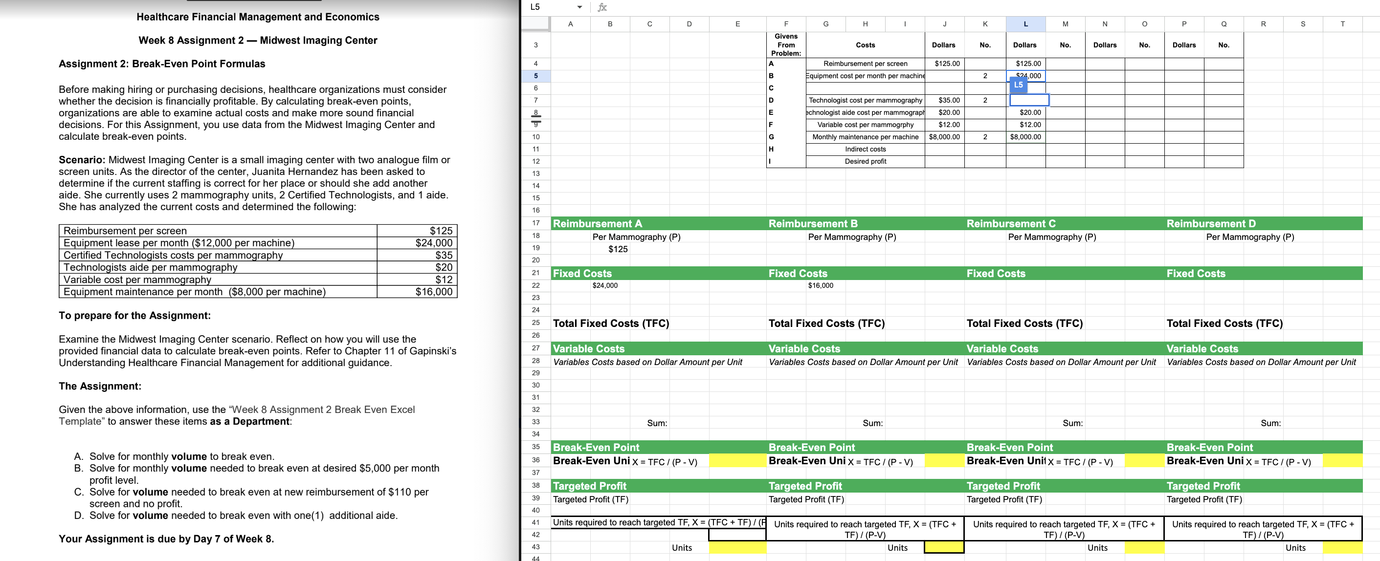 Solved Week 8 Assignment 2 - Midwest Imaging Center | Chegg.com